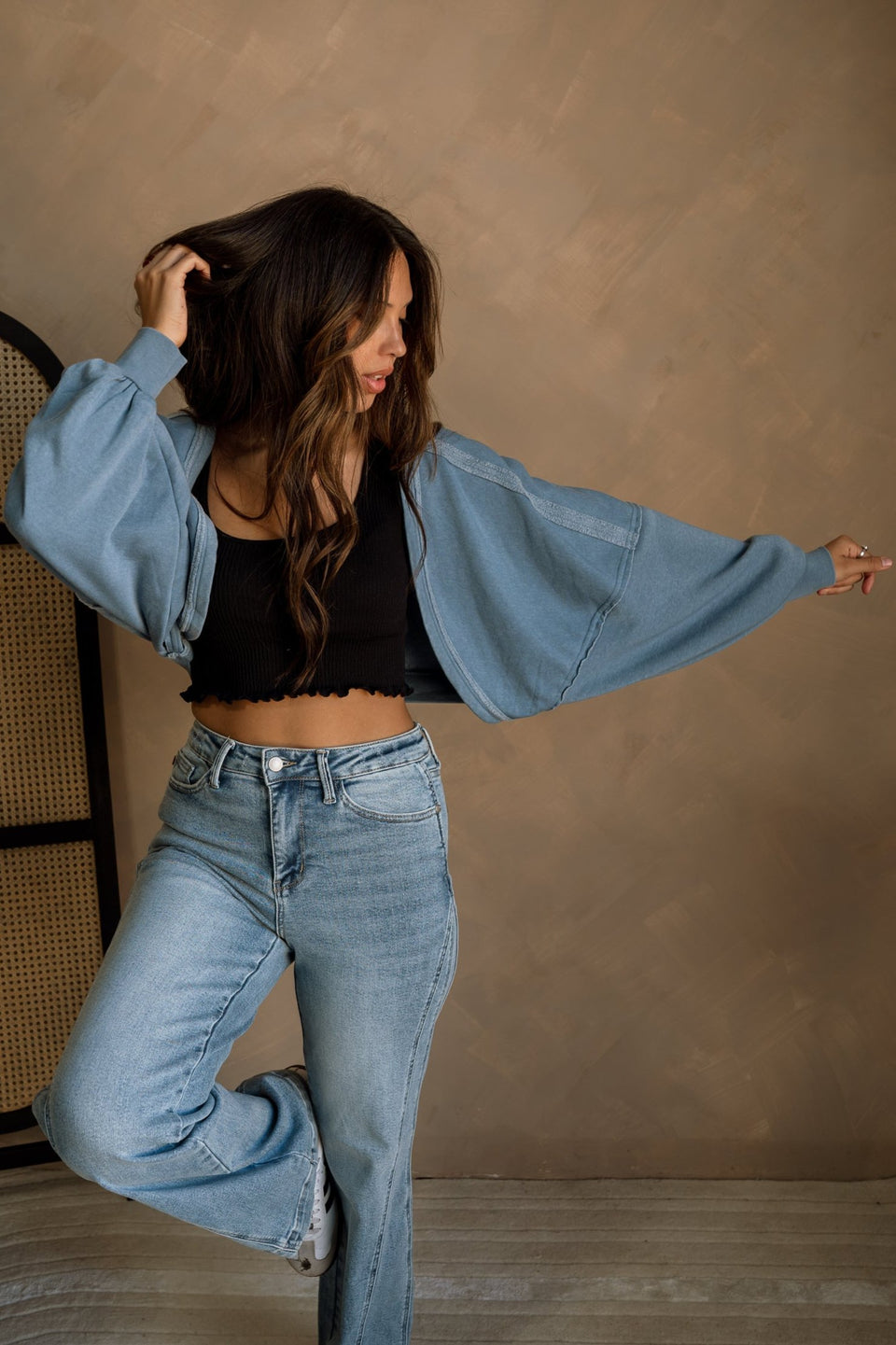 Lainey Cropped Shrug - Lizard Thicket