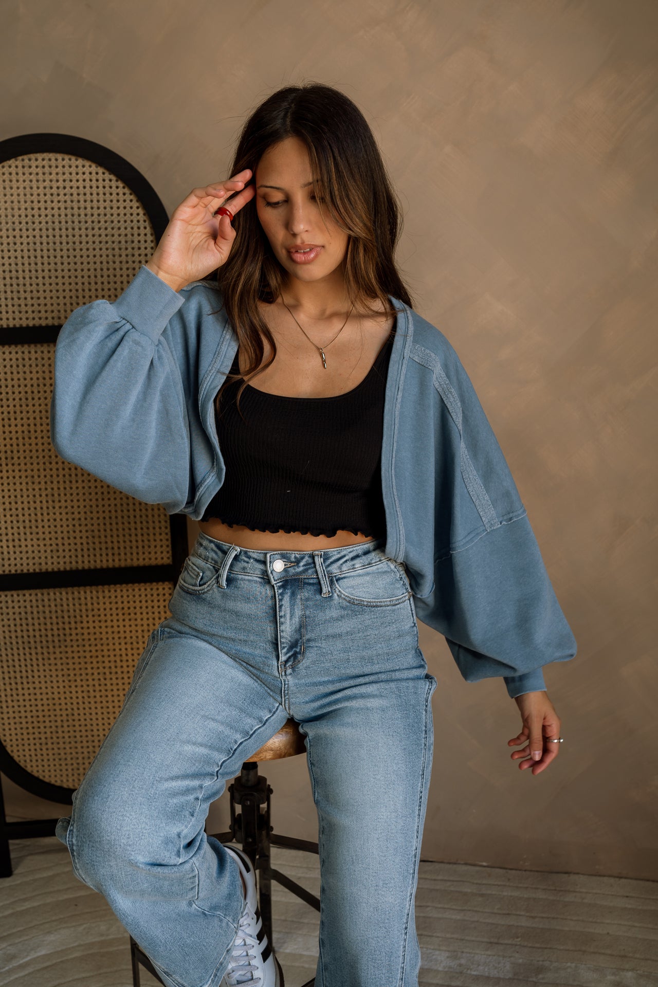 Lainey Cropped Shrug - Lizard Thicket