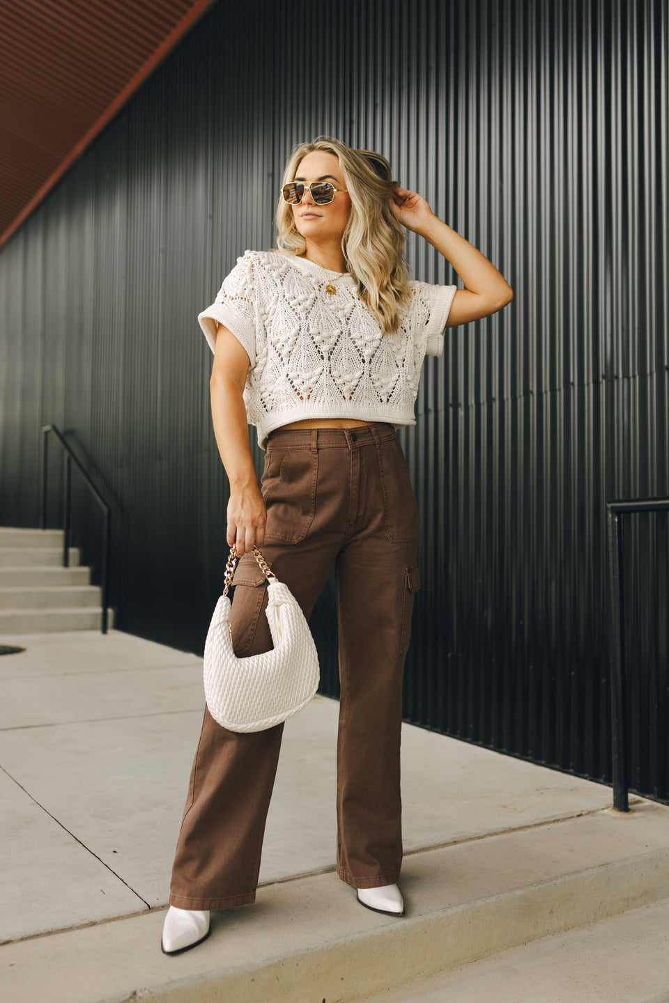 Hope Chestnut Cargo Jeans - Lizard Thicket