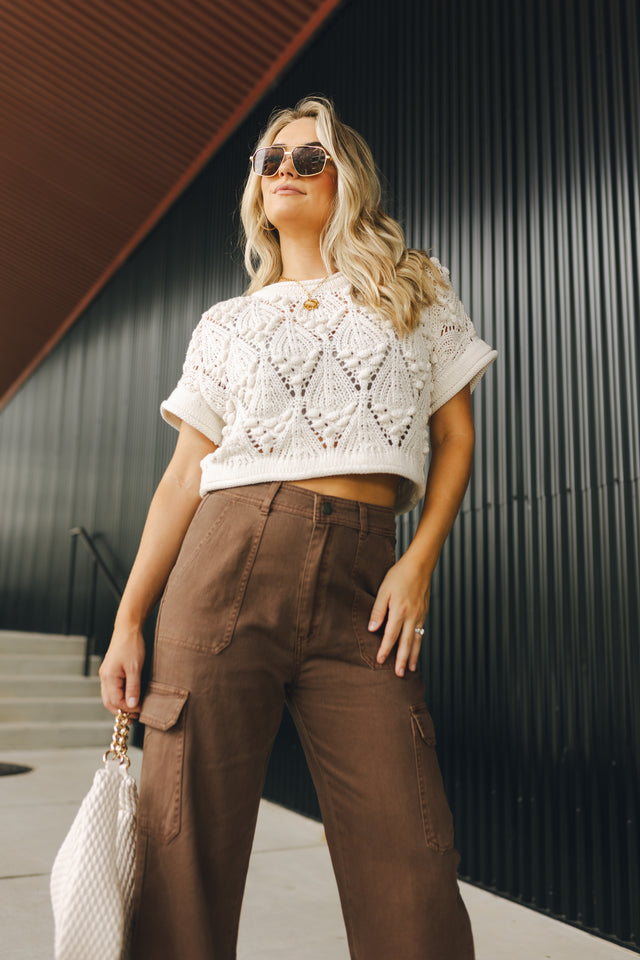 Hope Chestnut Cargo Jeans - Lizard Thicket