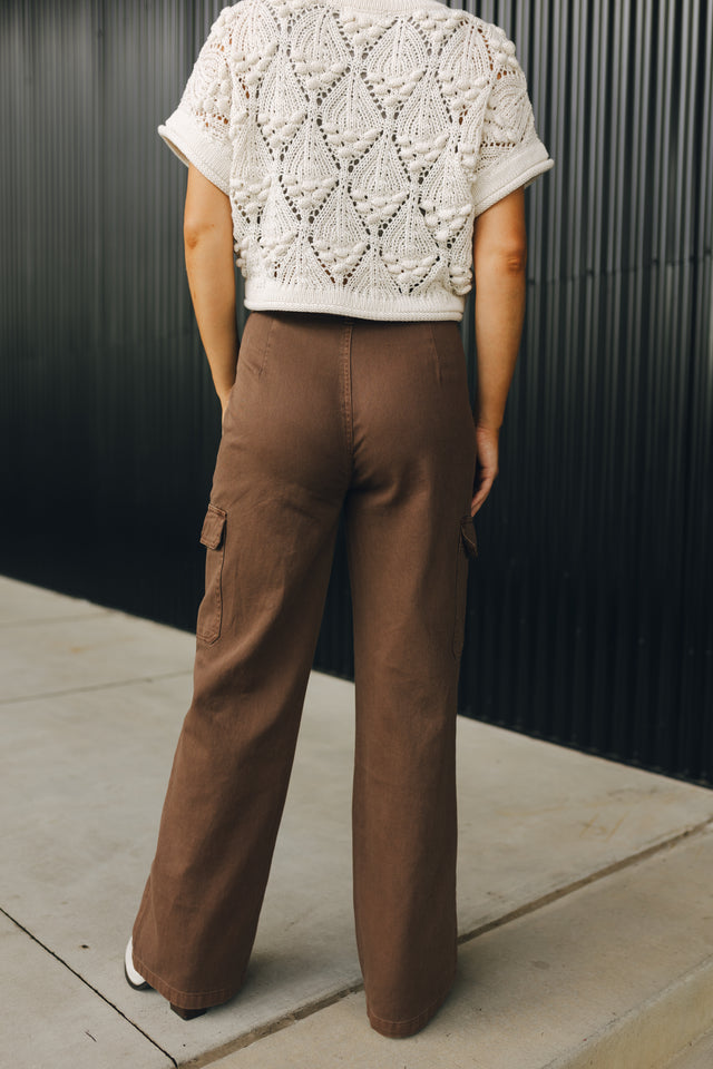 Hope Chestnut Cargo Jeans - Lizard Thicket